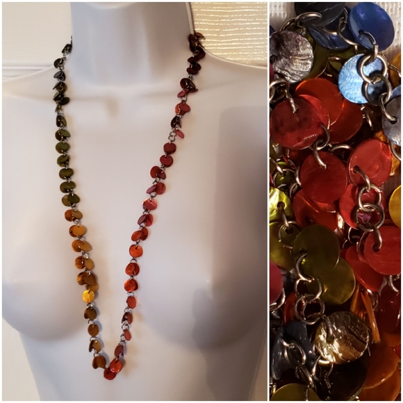 unknown | Jewelry | Colorful Disk Necklace | Poshmark